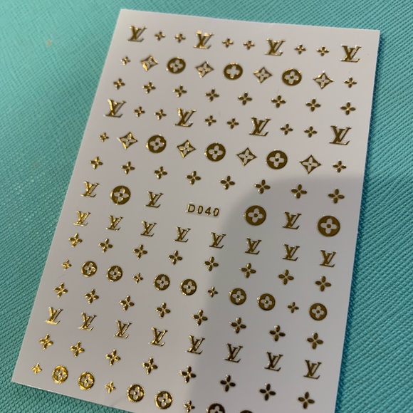 Other | Louis Vuitton Gold Nail Decals Stickers | Poshmark